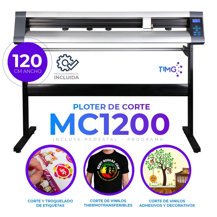 Ploter de corte MC1200, incluye programa Signmaster - 120 cm de ancho ...